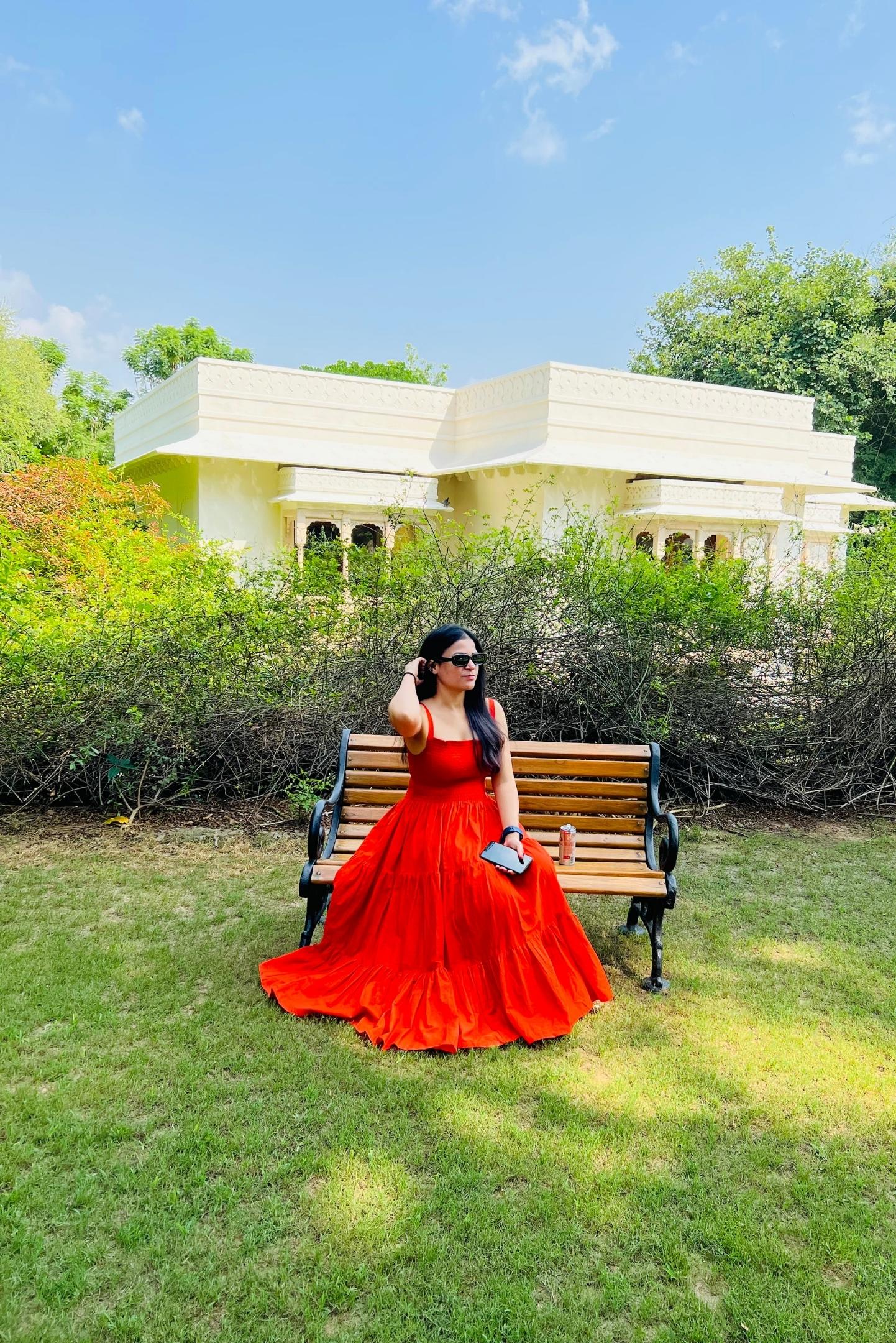 Fanta orange frill dress – DIMPLE DESIGN STUDIO