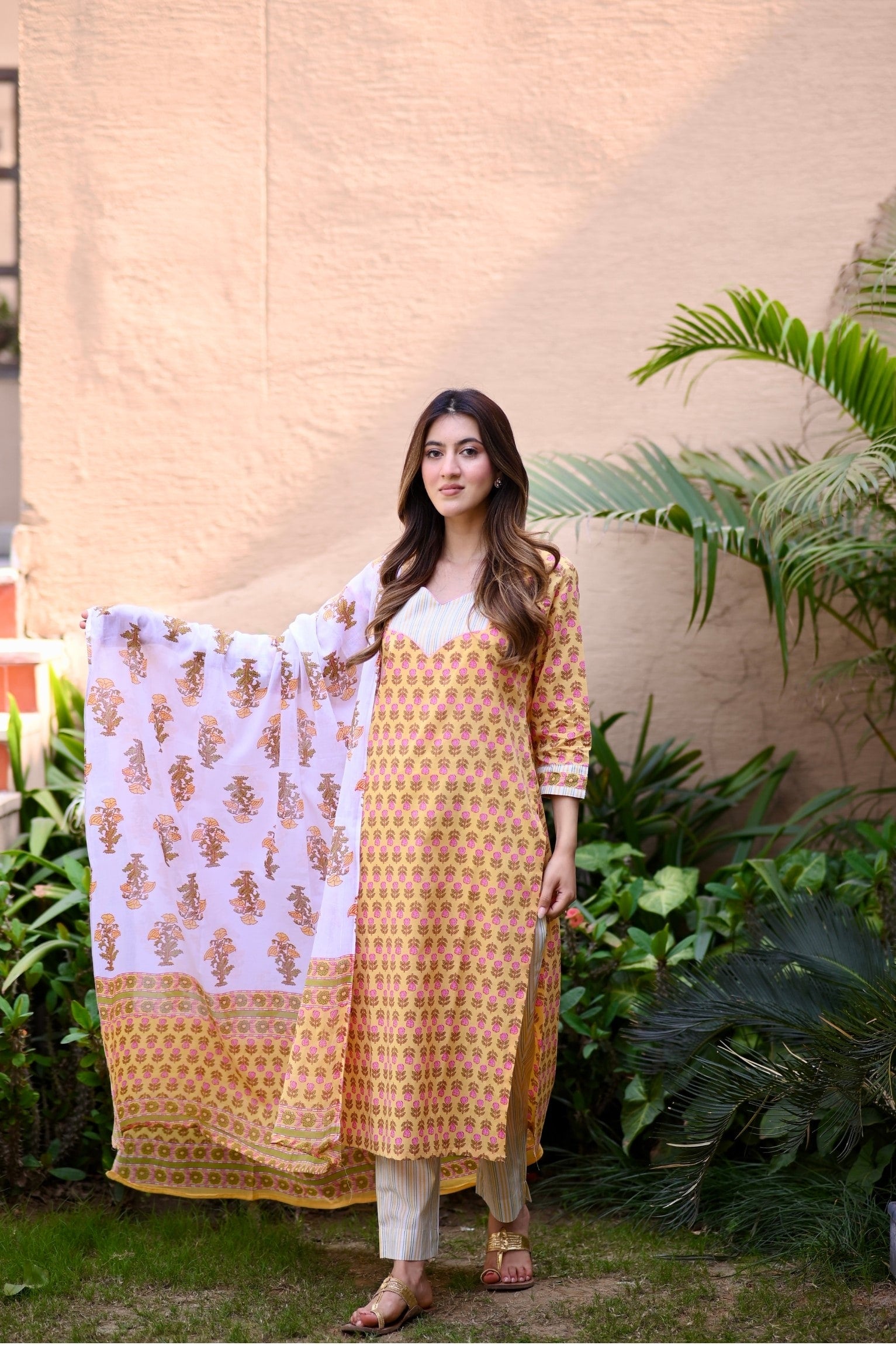 Yellow Boota Suit Set – DIMPLE DESIGN STUDIO