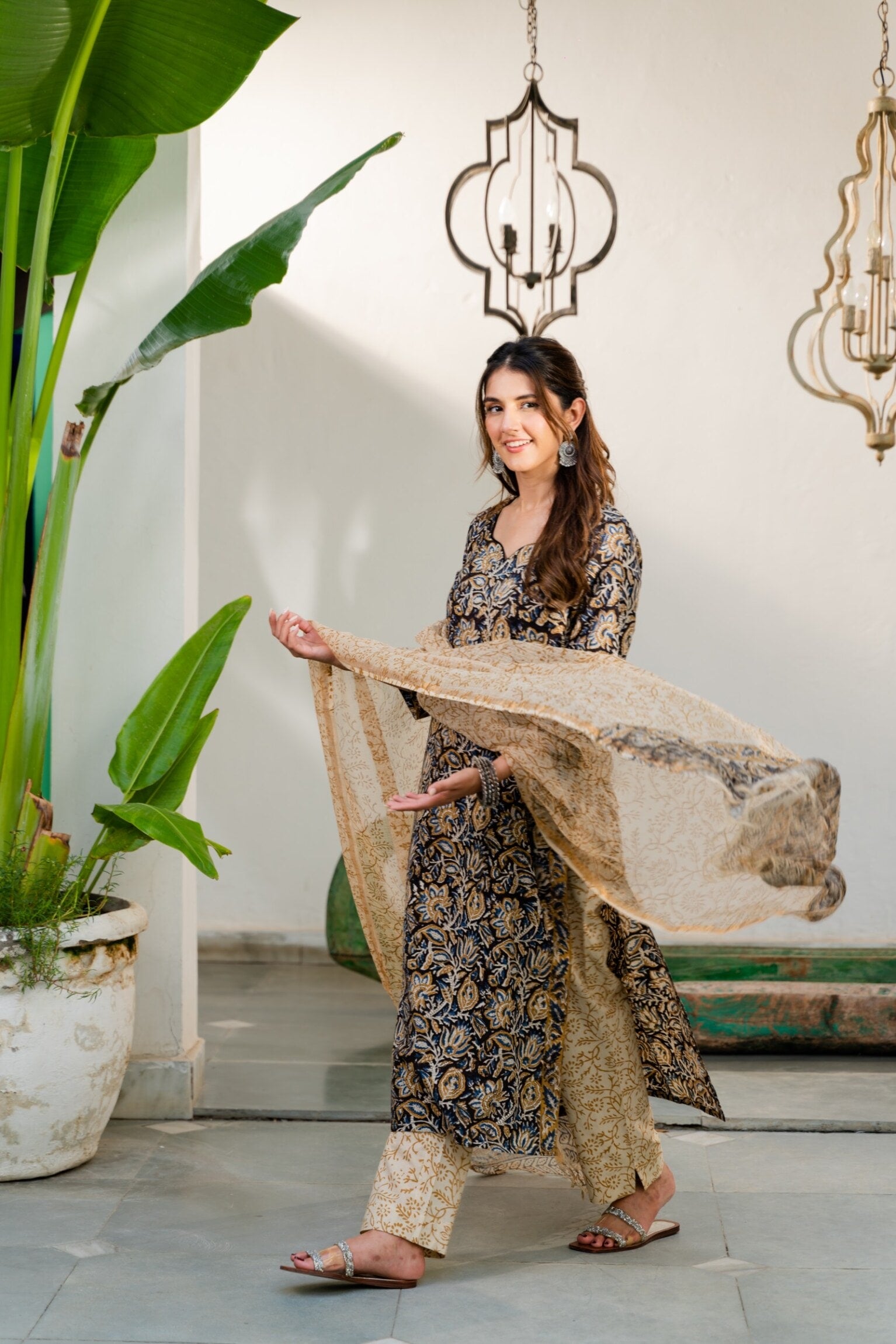 Kajal Straight Cotton Suit Set – DIMPLE DESIGN STUDIO