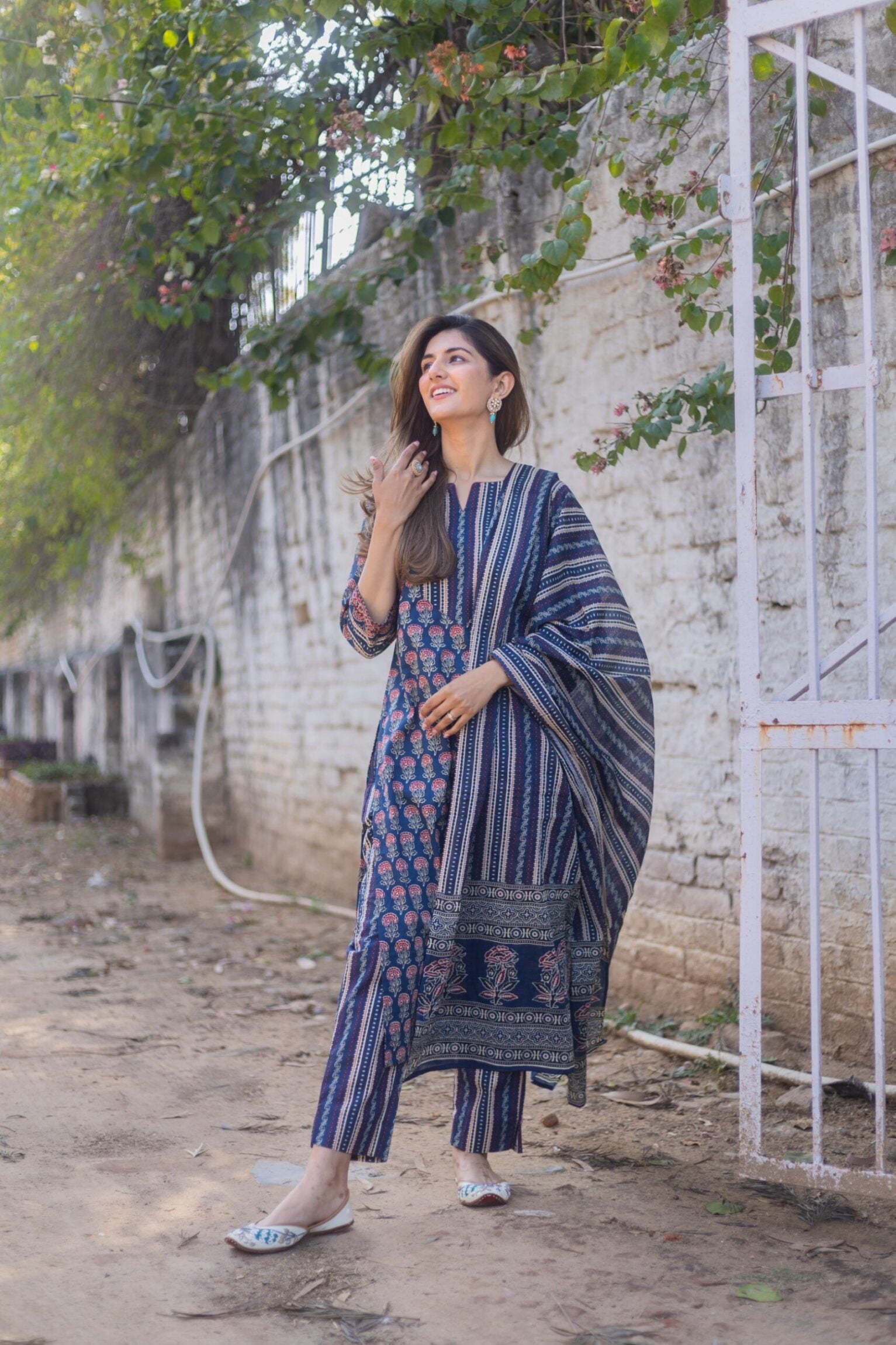 Navy Blue Boota suit set – DIMPLE DESIGN STUDIO