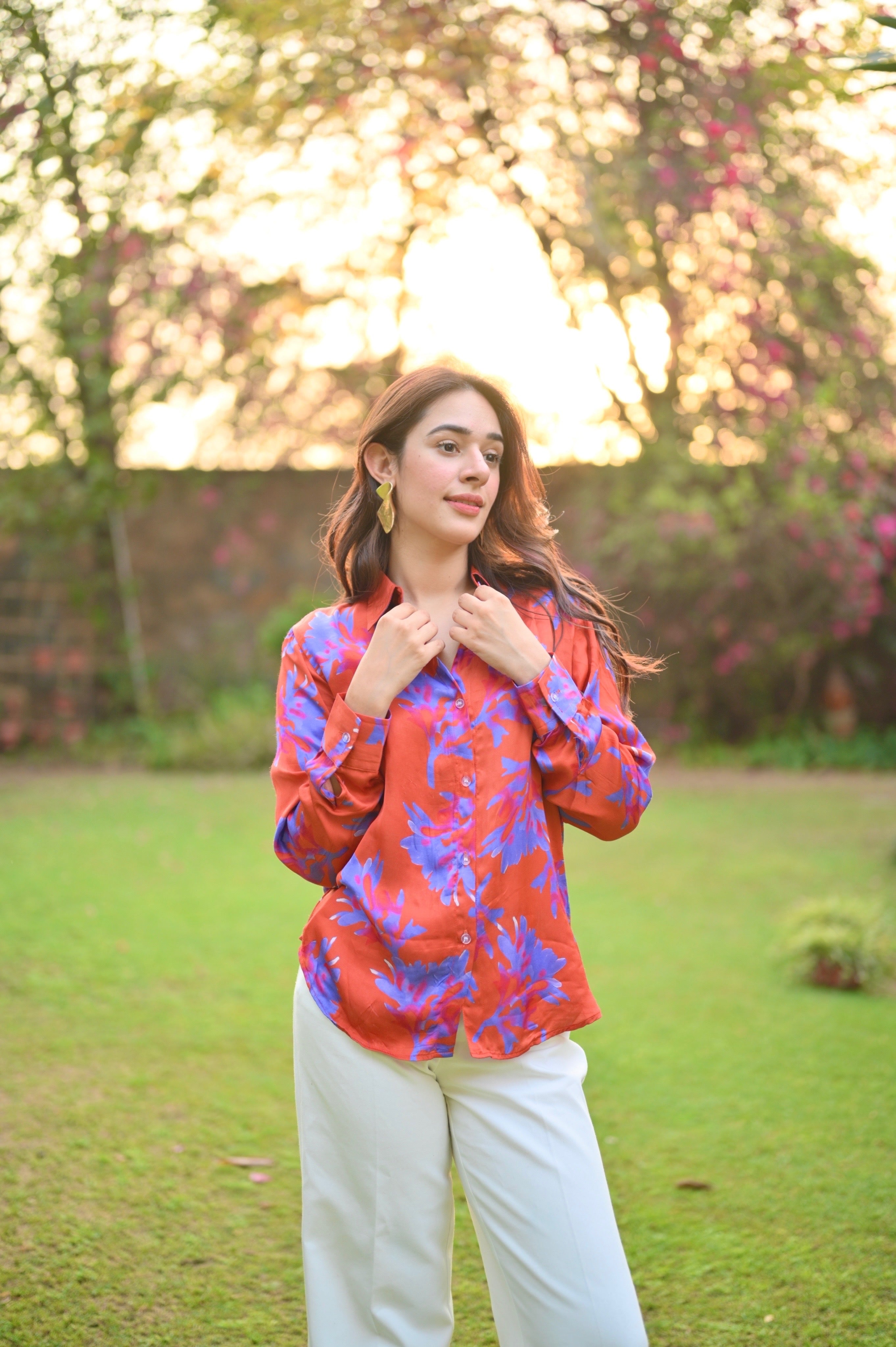 Romil Modal satin shirt – DIMPLE DESIGN STUDIO