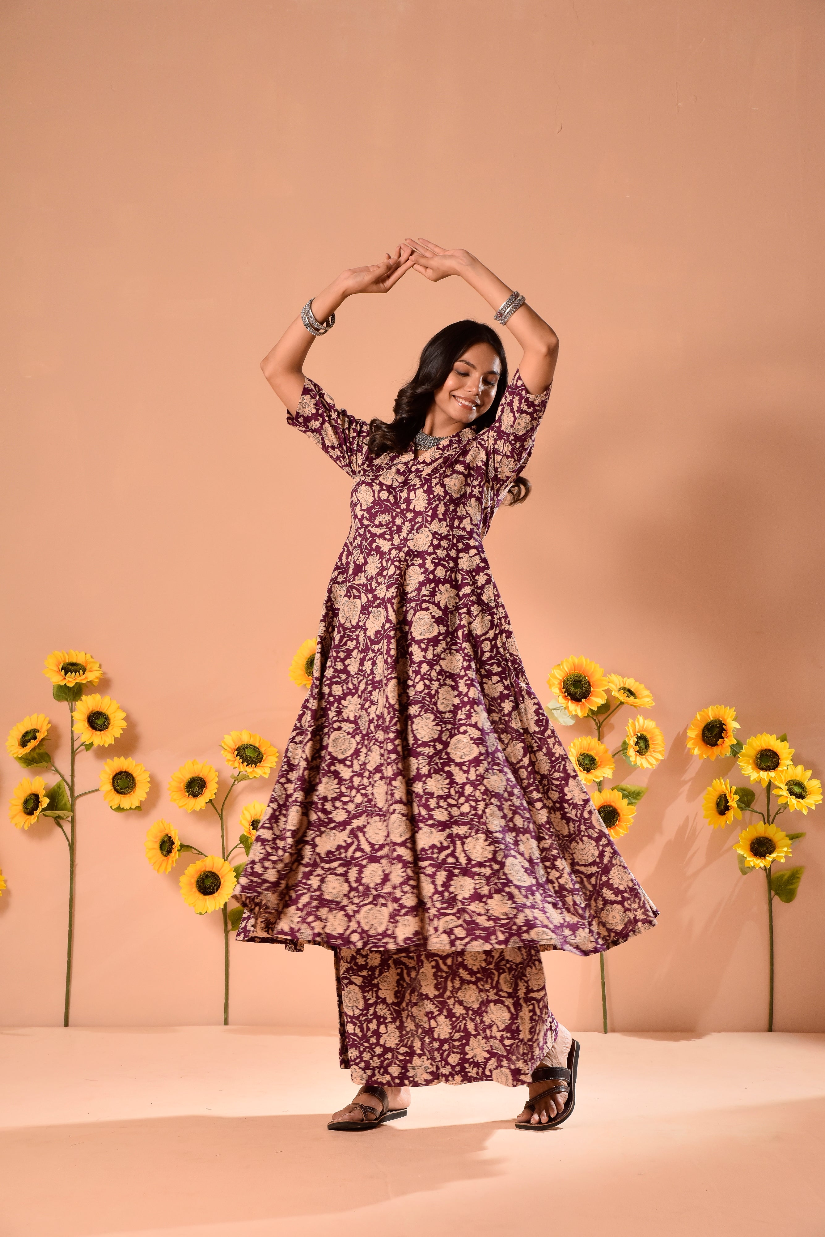 Nora Purple Cotton Suit Set – DIMPLE DESIGN STUDIO
