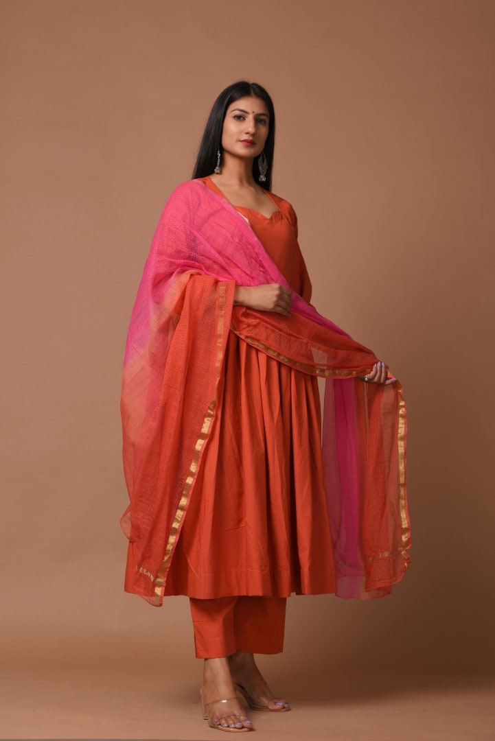 Rust Orange Suit Set – DIMPLE DESIGN STUDIO