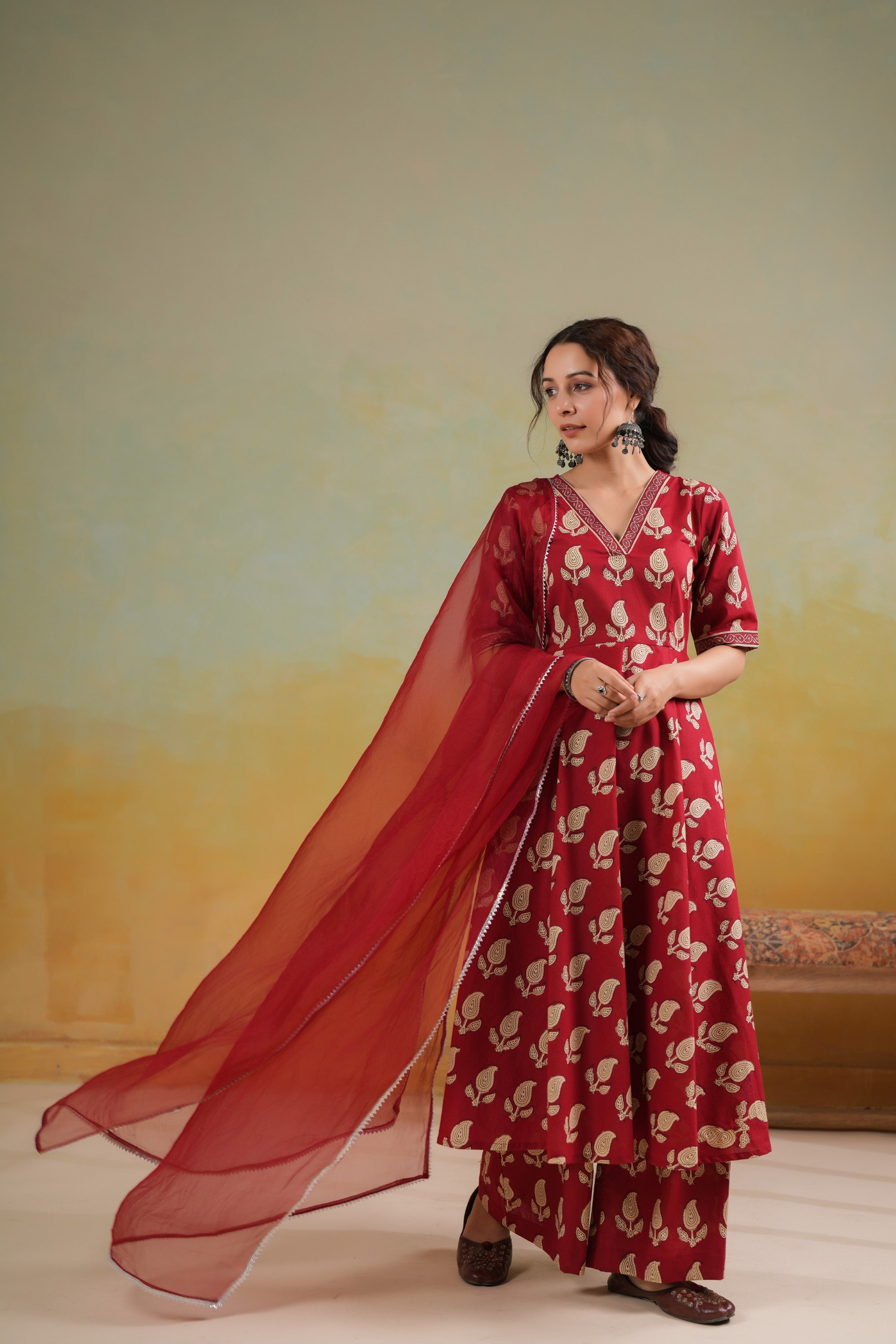 Fahida Anarkali Suit Set – DIMPLE DESIGN STUDIO