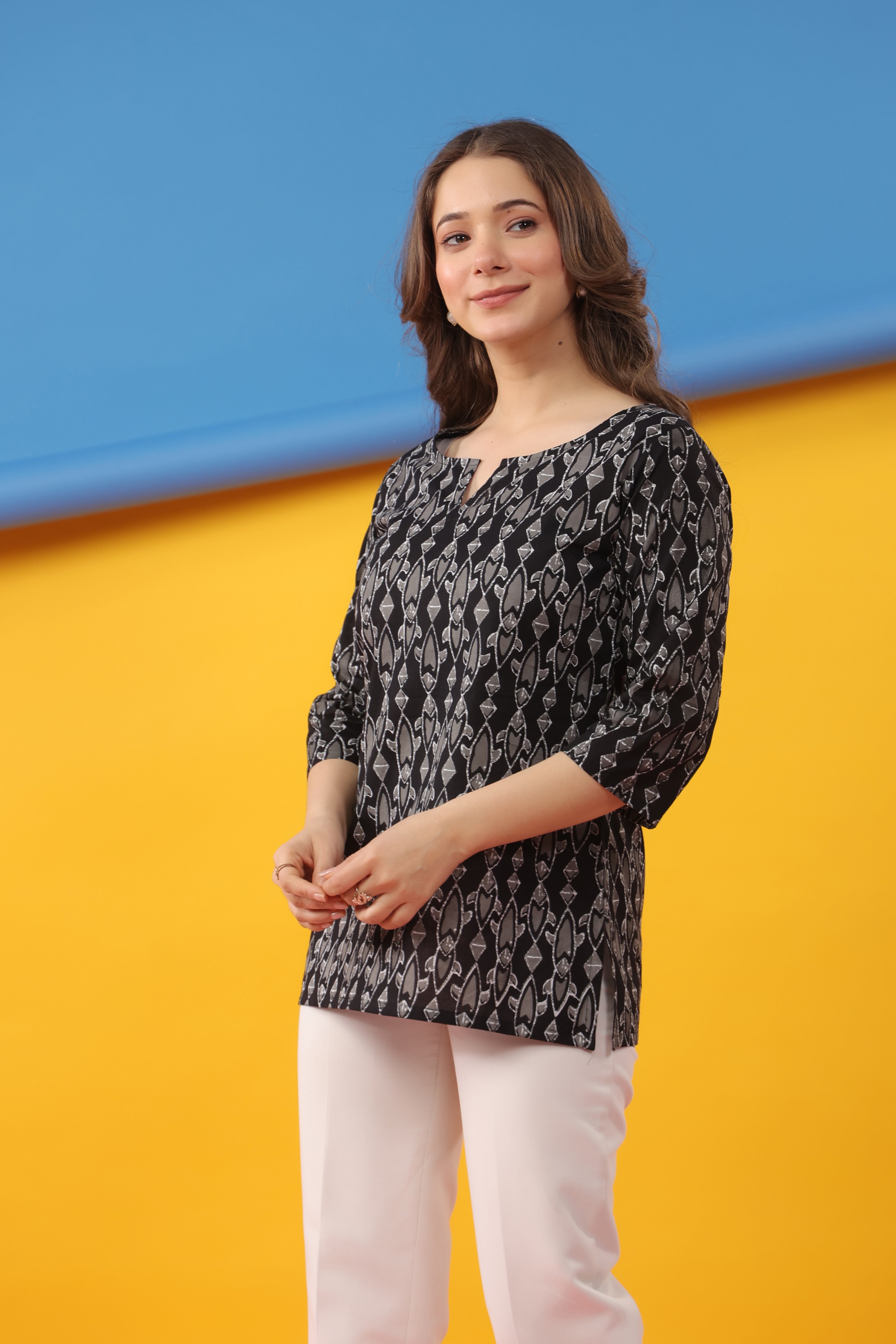 Fish Black Cotton Top – DIMPLE DESIGN STUDIO